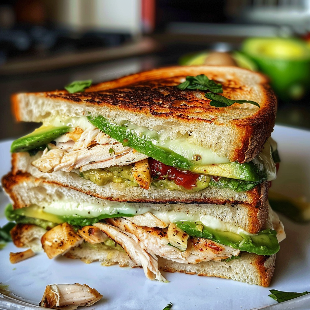 Amazing Chicken Avocado Melt Sandwich for Delicious Flavor