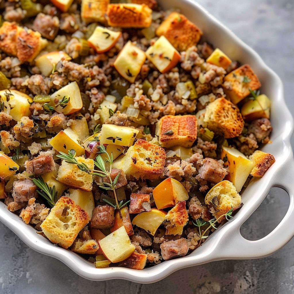 Amazing Sausage and Apple Thanksgiving Recipe Stuffing Delight