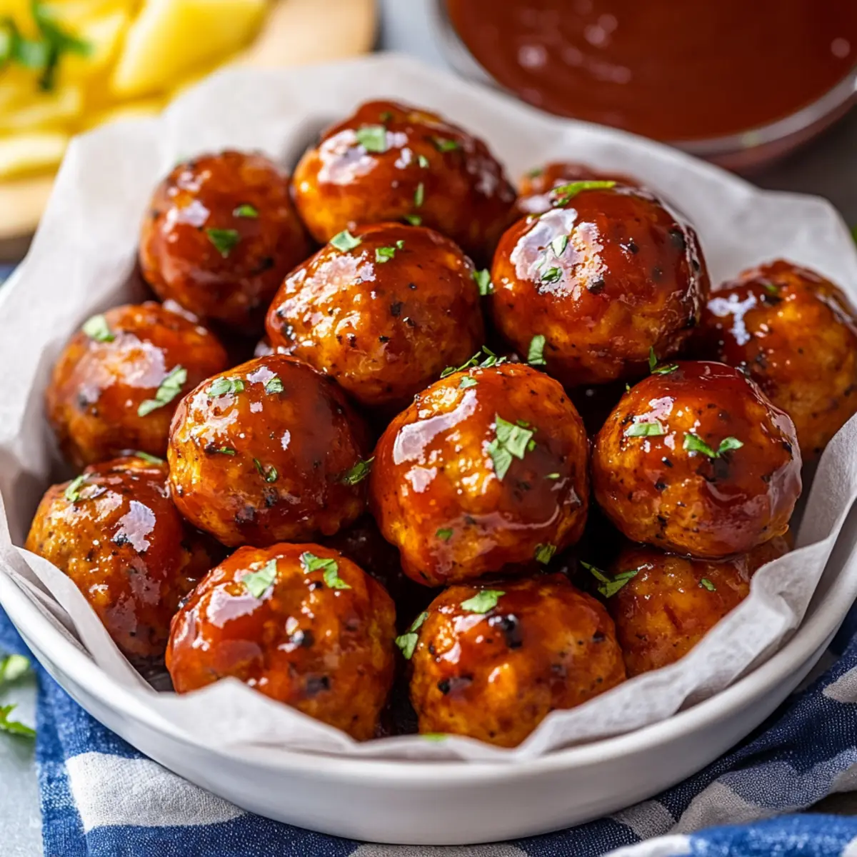 Easy 30 Minute Baked BBQ Chicken Meatballs Recipe
