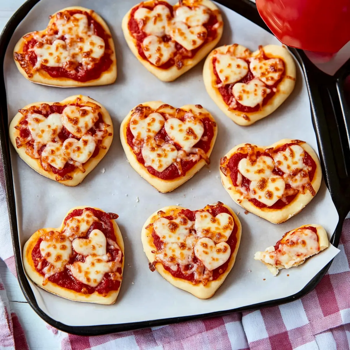 Heart Shaped Mini Pizzas - A Fun, Delicious Treat