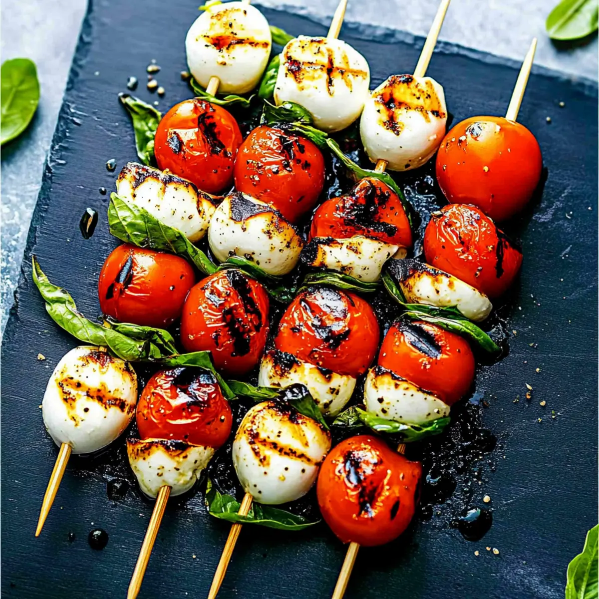 Delicious Caprese Skewers with Balsamic Reduction Recipe
