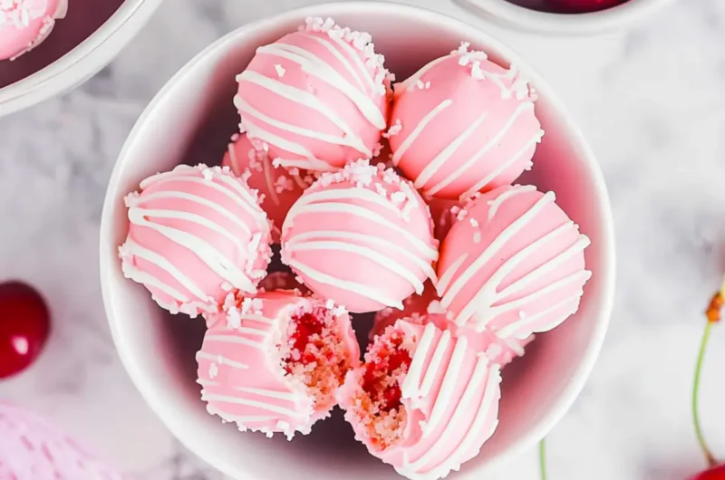 Delicious Cherry Cake Pops: Easy Cherry Chip Cheesecake Bites Recipe