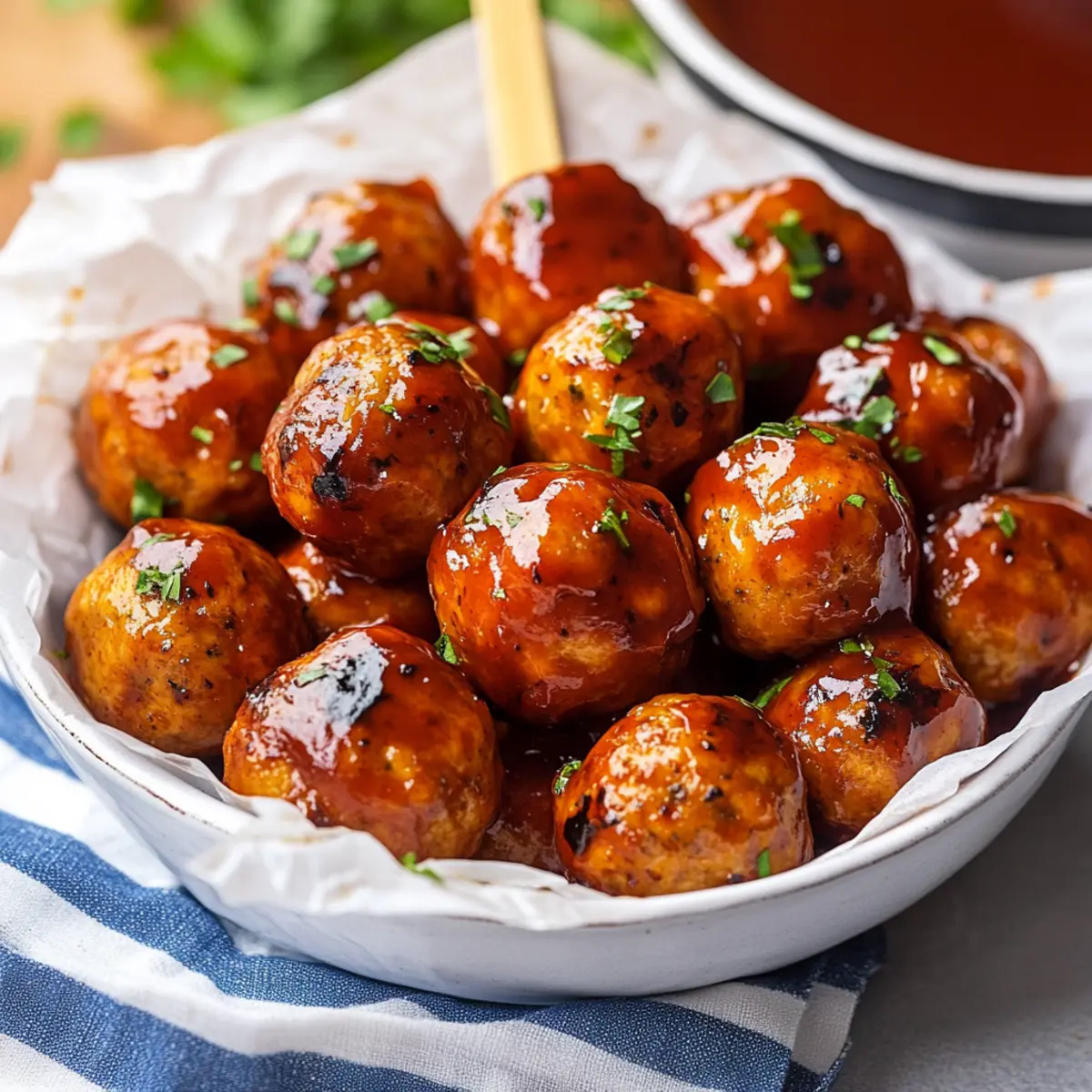 Easy 30 Minute Baked BBQ Chicken Meatballs Recipe