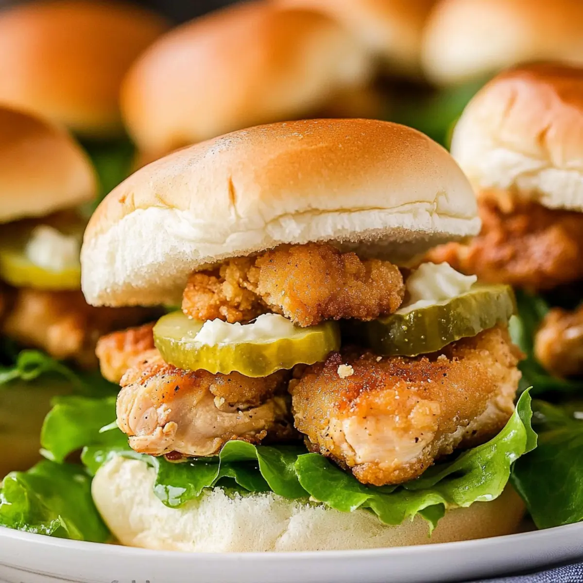 Delicious Mini Chicken Sliders Recipe for Game Day Treats