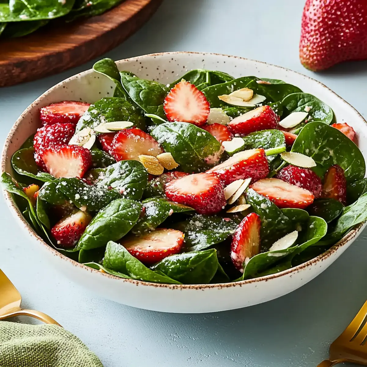 Delicious Strawberry Spinach Salad with Sweet Poppy Seed Dressing